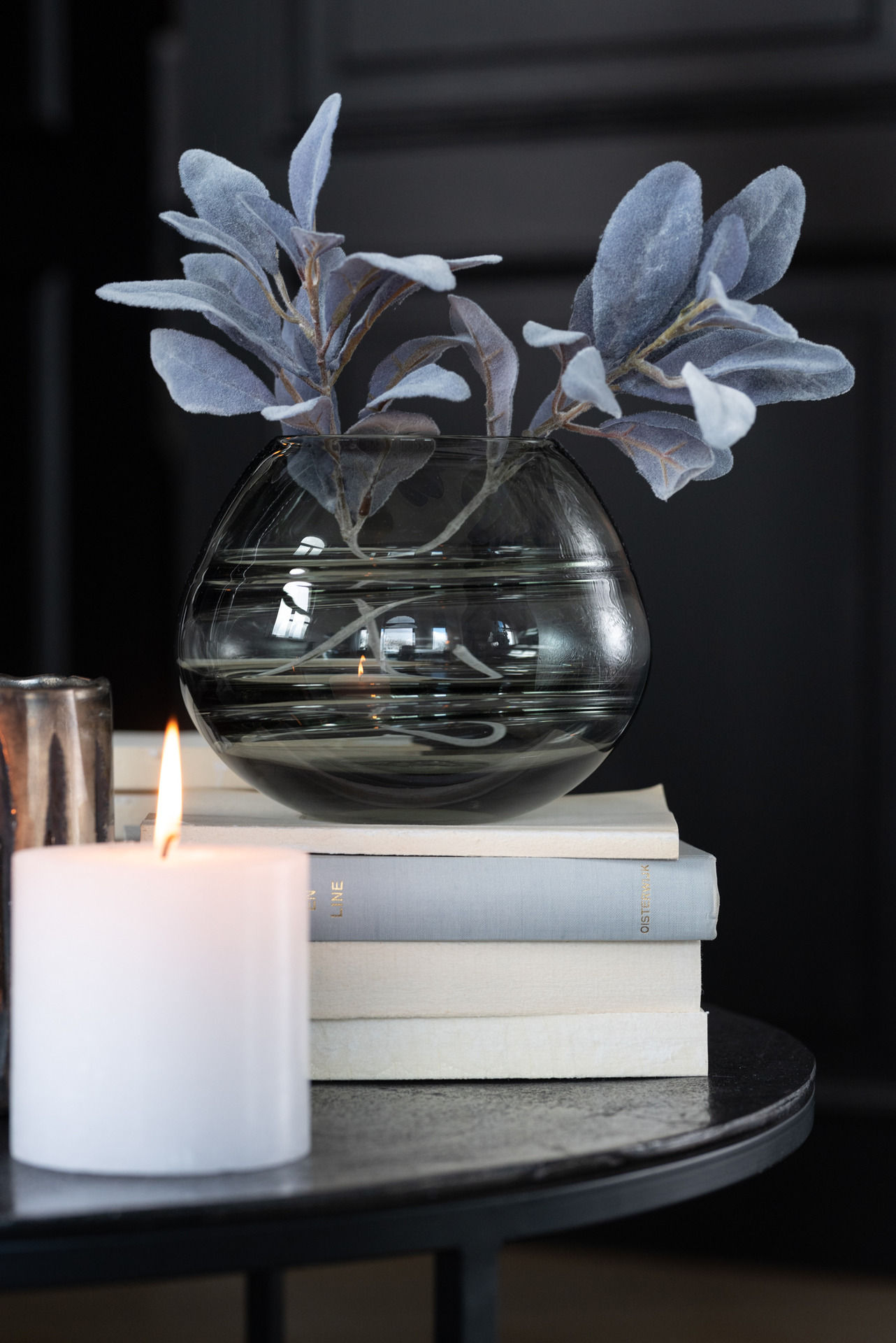 décoration vase gris verre - Cuisines Habitat